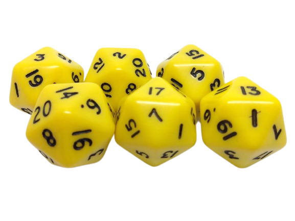 D20 Opaque (Packs of 6) – DiceVillage