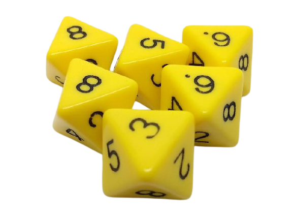 D8 Opaque (Packs of 6) – DiceVillage