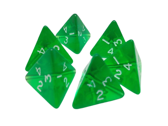 D4 Gem Poly Dice (Packs of 6) – DiceVillage
